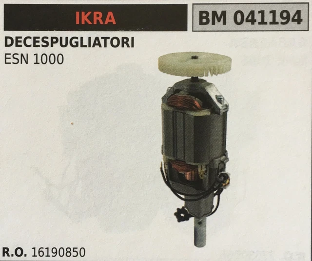 MOTEUR ÉLÉCTRIQUE BRUMAR Ikra BM041194 Débroussailleuses Esn 1000 EUR ...