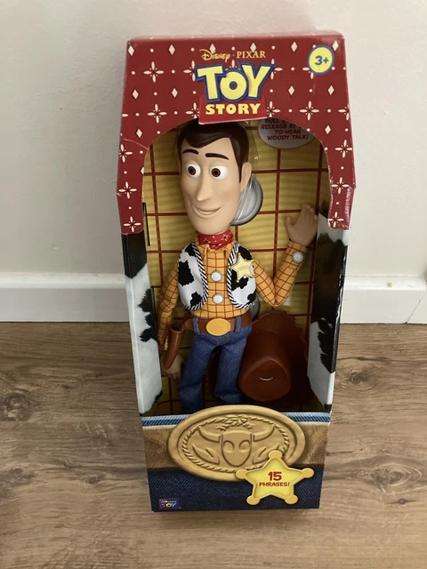 DISNEY PIXAR TOY Story Pull String Talking Woody Figure By Thinkway ...