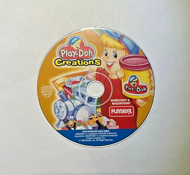 VINTAGE HASBRO PLAY-DOH Creations PC Computer CD Game Windows Macintosh ...