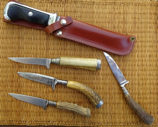 LOT DE De 5 Couteaux Anciens Chasse Nicker Allemagne Solingen EUR 20,00 ...