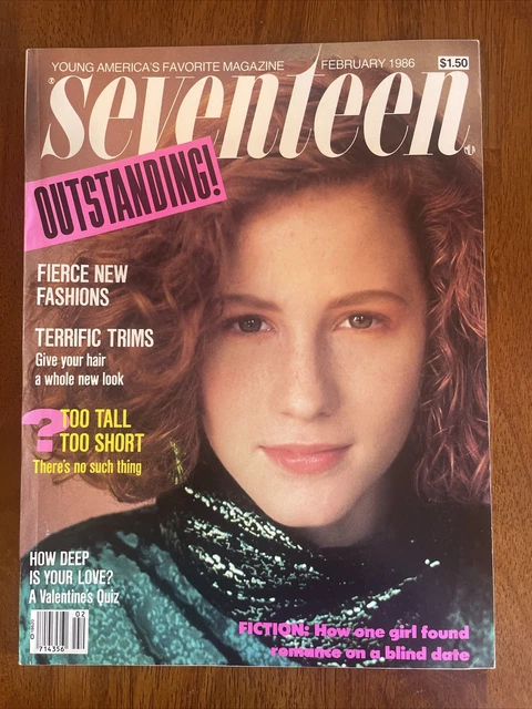 VINTAGE SEVENTEEN MAGAZINE Février 1986 Charlie Sheen Alison Cohn mode ...