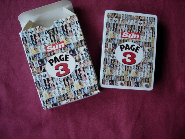 THE SUN PAGE 3 girls 1970s-90s Playing Cards Deck Sealed and boxed NM £ ...