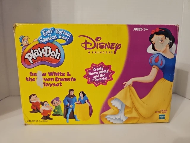VINTAGE PLAY-DOH DISNEY Snow White & The 7 Dwarfs Playset In Box ...