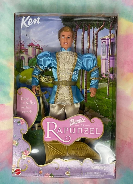 BARBIE COME RAPUNZEL Bambola Parlando Ken come il principe Stefan ...