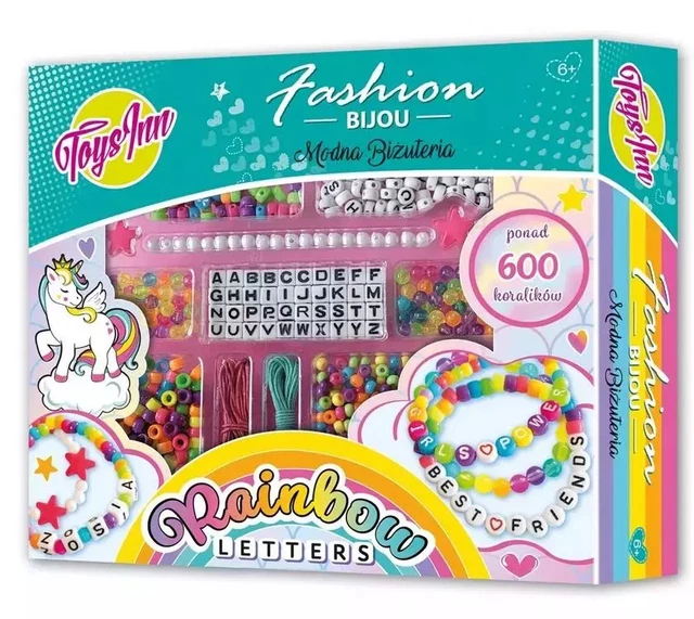 FASHION BIJOU ZESTAW koralików Rainbow Letters Stnux £7.59 - PicClick UK