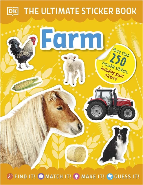 DK FARM ULTIMATE Sticker Book Farm Animals Sticker book stickers ...