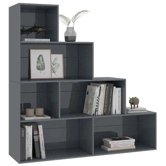 TREPPENREGAL BÜCHERREGAL RAUMTEILER Stufenregal Treppe Regal Wandregal ...