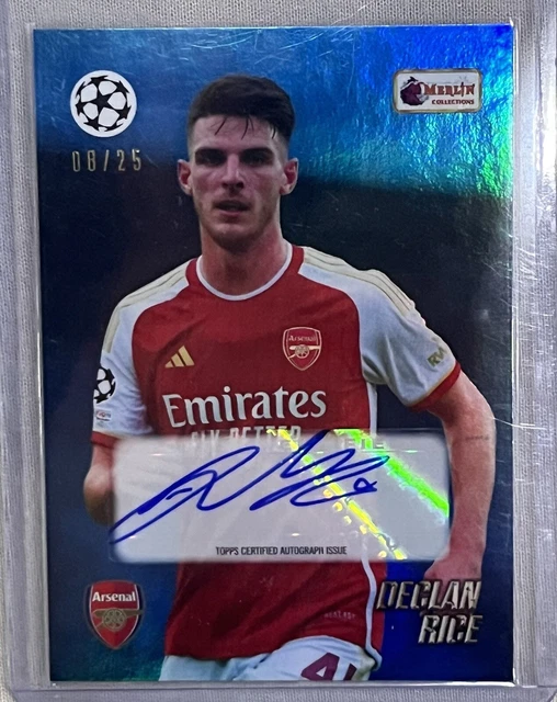 TOPPS MERLIN HERITAGE UCC 2023/24 Declan Rice Auto /25 Arsenal EUR 30 ...