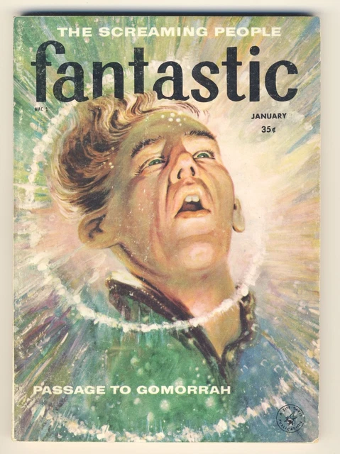 JAN 1959 FANTASTIC Mag Horror Science Fiction Robert Bloch John Wyndham ...