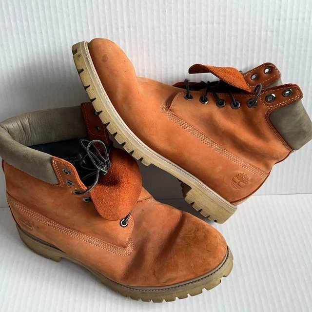 GENUINE LEATHER TIMBERLAND Boots Orange 12M £49.33 - PicClick UK