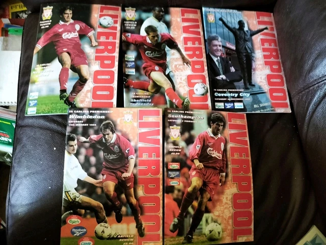 LIVERPOOL FOOTBALL PROGRAMME Collection Homes Season 1997/98 X 5 £5.99 ...