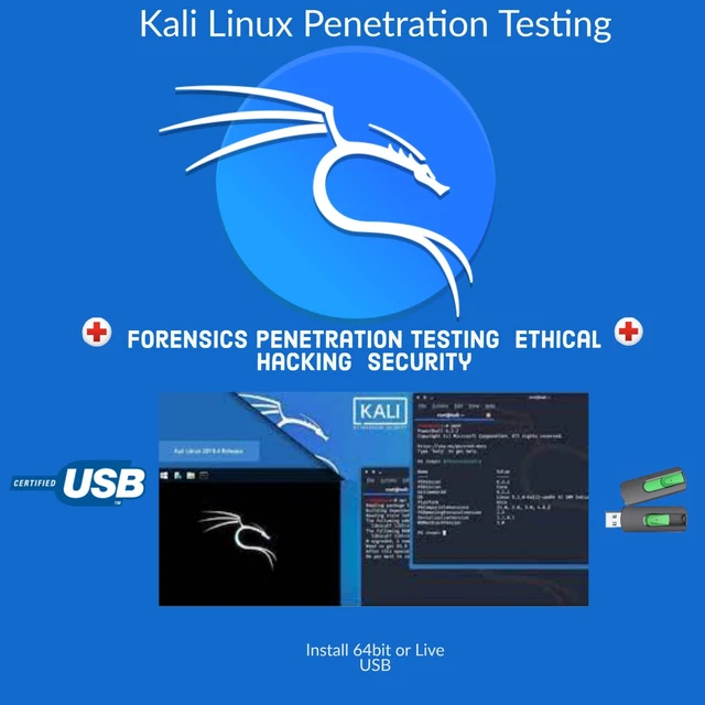 NETWORK PENETRATION TESTING Kali Linux 2023.2 32Gb USB Bootable Live ...