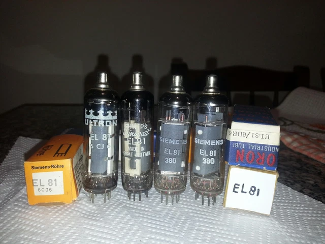 VALVOLE RADIO EPOCA El81 4 Pezzi Nuove New Old Box. EUR 29,99 - PicClick IT