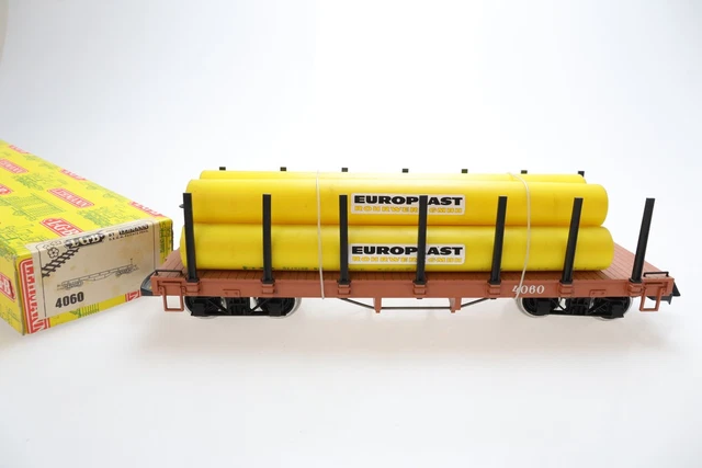 SPUR G LGB Lehmann 4060 Rungenwagen mit Rohrladung Europlast Güterwagen OVP N86 EUR 47,16 ...