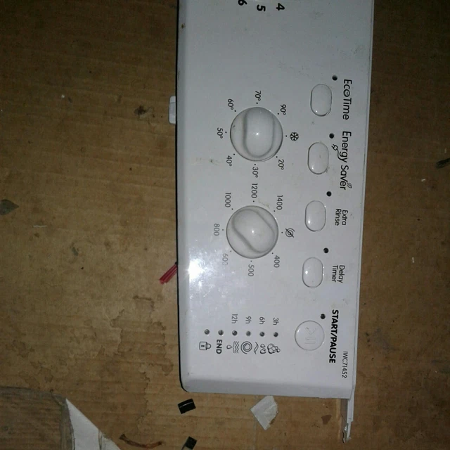 INDESIT WASHING MACHINE Control Panel From Mod No Iwc71452 (Used) £24. ...