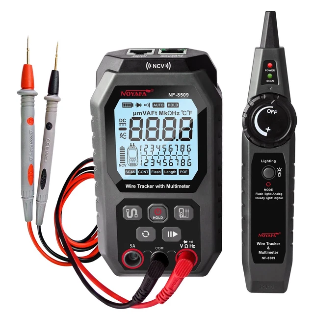 NOYAFA NF-8509 NETWORK Cable Tester Digital Cat5 Cat6 PoE Tester ...