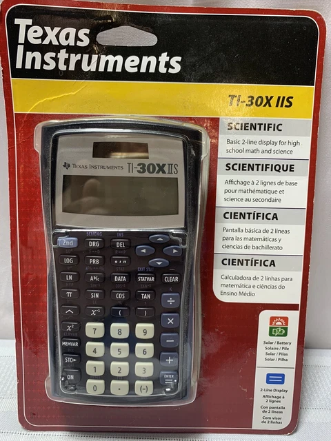 TEXAS INSTRUMENTS TI-30X IIS Scientific Calculator Black & Blue Accents ...