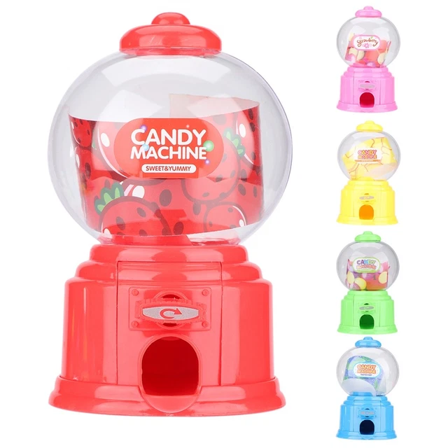 KID CHILD MINI Candy Machine Bubble Gumball Dispenser Coin Bank Money ...