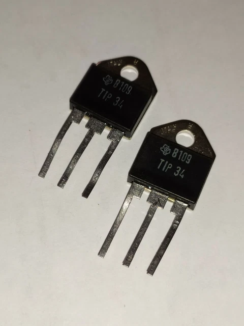 TIP34A TRANSISTOR TEXAS TIP34 A - NOS VINTAGE Lot 2 Pcs F5h31/2 EUR 6,31 - PicClick FR
