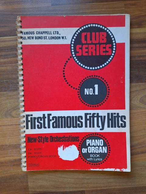 VINTAGE PIANO BOOK With Lyrics. First Famous Fifty Hits. Club Series £ ...