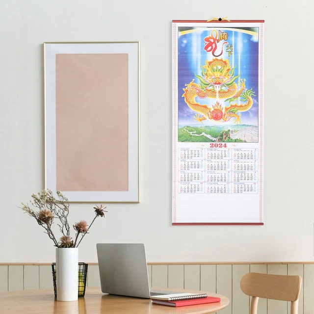 YEAR OF THE Dragon Calendar Paper New Prosperity Zodiac Planner £9.99 ...