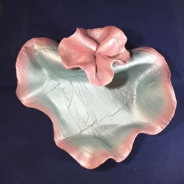 KEITH FORTLEY POTTERY of Hawaii Sculpted Clam Shell BOWL w Attached ...