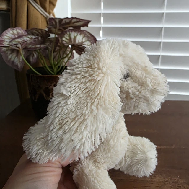 MANHATTAN TOY COMPANY 8" Cream Bashful Bunny Rabbit Plush Comforter Hug ...