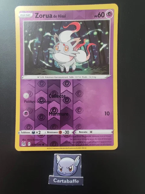 CARTE POKÉMON ZORUA de Hisui 075/196 Reverse EB11 Origine Perdue NEUF EUR 1,85 - PicClick FR