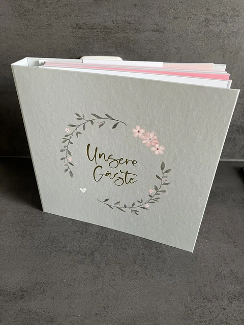 HOCHZEIT GÄSTEBUCH 160 Seiten Erinnerungsbuch inkl. Stickern Mr. & Mrs ...