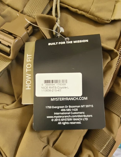 MYSTERY RANCH NICE RAPID ACCESS TRAUMA SYSTEM (RATS) PACK Backpack ...