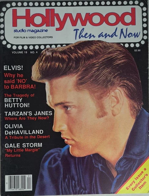 HOLLYWOOD THEN & Now Magazine April 1986 Elvis Presley Barbra Streisand ...