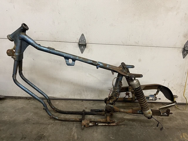 1972 HARLEY IRONHEAD Sportster Raked Chopper Frame w/ Swingarm Shocks ...