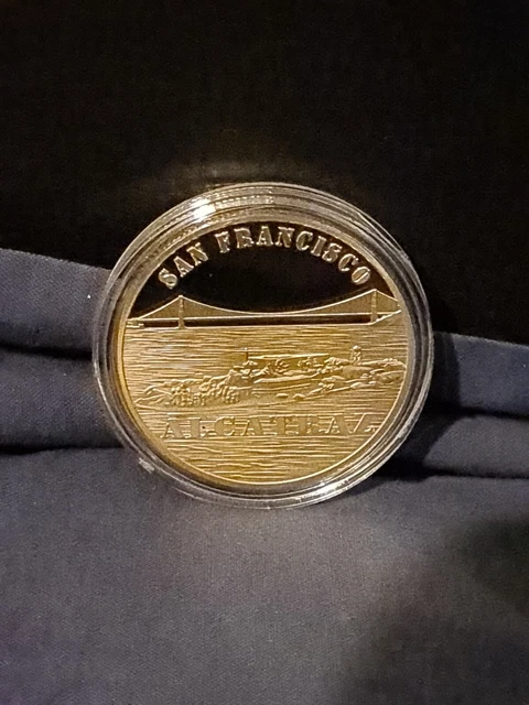 GOLDEN GATE BRIDGE Gold Coin San Francisco Alcatraz Prison Americana ...