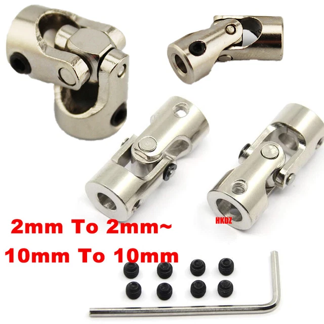 METAL UNIVERSAL FLEXIBLE Shaft Coupling Motor Joint Connector RC Boat ...
