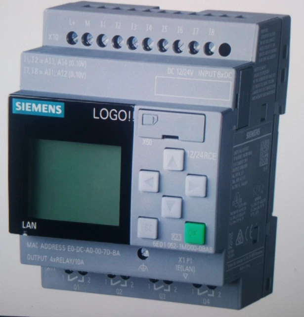 LOGO SIEMENS! MODULO logico 12/24RCE 6ED1052-1MD08-0BA1 - Nuovo EUR 165,44 - PicClick IT
