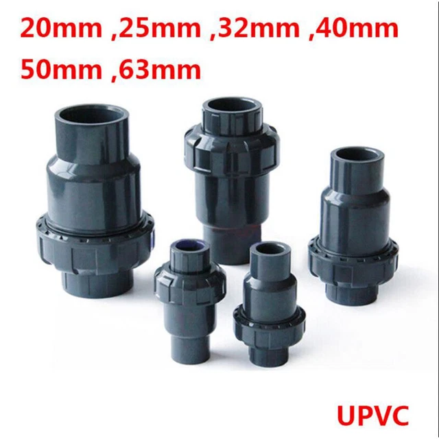 UPVC ONE WAY Non Return Flap Check Valve Pipe Fittings I.D 20/25/32/40 ...