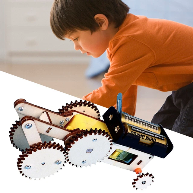 ELECTRIC GEAR SHUTTLE Kit Students Educational Model Harmless (Gear Car ...