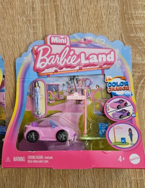 MINI BARBIE LAND House and Color Change CarSet with Mini Dolls Slide ...
