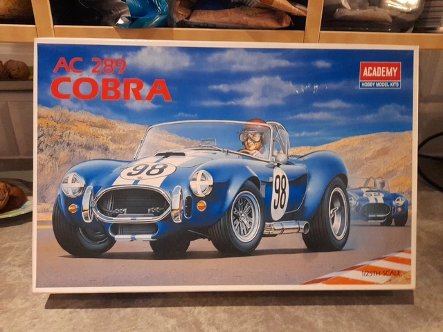 ACADEMY SHELBY FORD AC COBRA - Racing Car 1/25 SCALE MODEL KIT No. 1509 ...