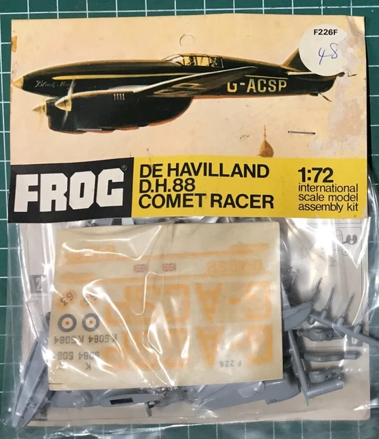 1/72 VINTAGE FROG F226F; de Havilland DH.88 COMET Racer $18.50 ...