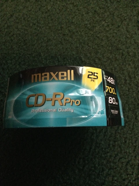 MAXELL CD-R PRO 700mb Professional Quality 25 Pack! NEW! Sealed! Blank ...