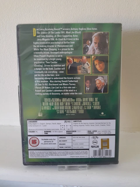 INSTINCT [DVD] [1999] Anthony Hopkins, Cuba Gooding Jr, New And Sealed ...