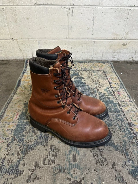 RED WING SHOES Mens 1229 Boot 11.5 EE Brown Leather Vibram Gore-Tex ...