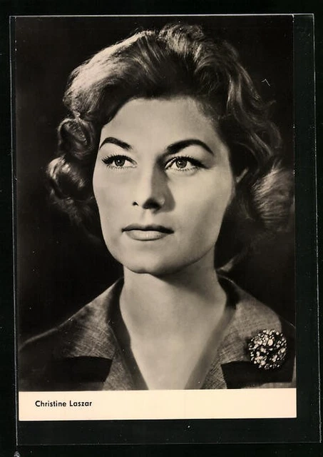 CARTOLINA ATTRICE CHRISTINE Laszar con una spilla EUR 2,00 - PicClick IT