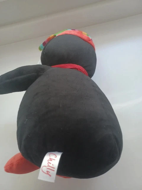 TESCO CHILLY AND Friends Soft Toy Plush 40Cm Christmas Penguin Vgc £10. ...