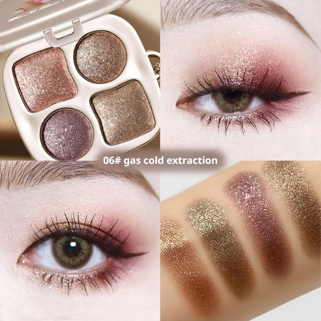 4-COLOR MATTE PEARLESCENT Eyeshadow Brown Pearlescent Highlighter ...