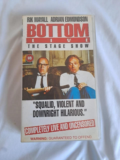 BOTTOM LIVE / Uncensored: The Stage Show Vhs Tape - Rik Mayall, Adrian ...