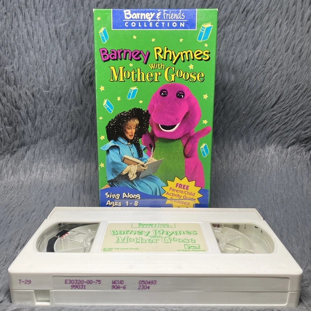 BARNEY & FRIENDS VHS 1992 Barney Rhymes With Mother Goose Sing Along ...