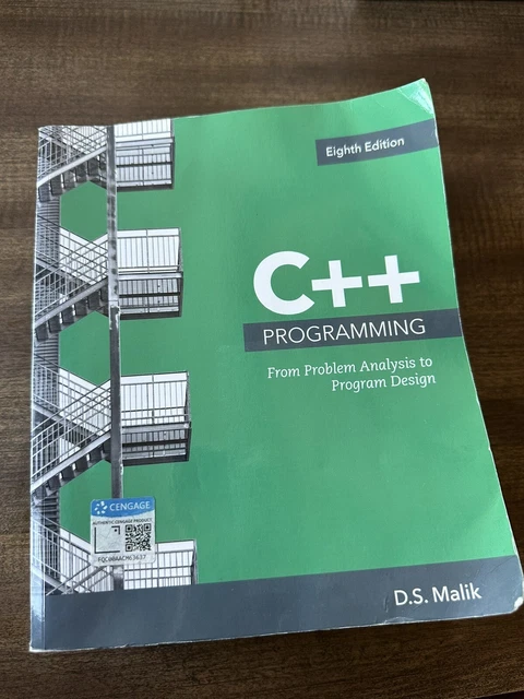C++ PROGRAMMING: FROM Problem Analysis to Program Design (8th Edition ...