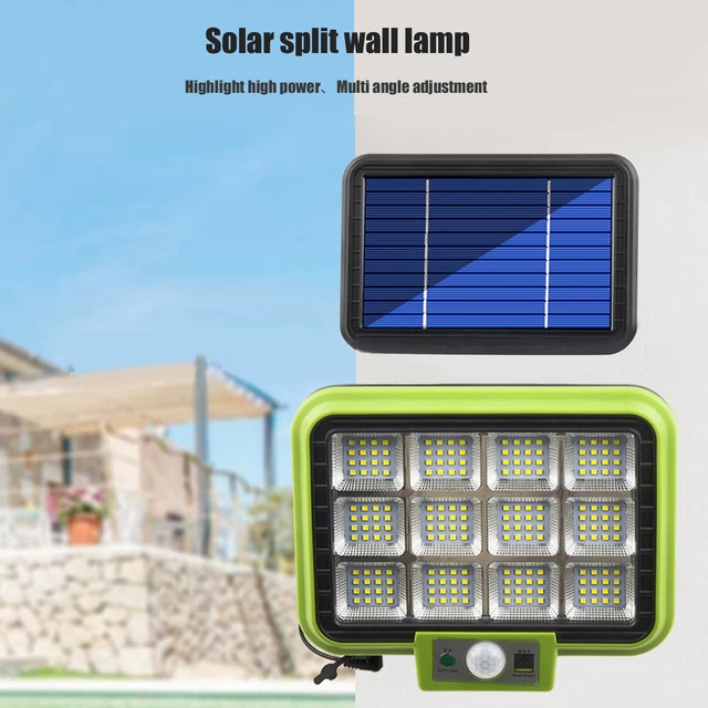 SOLAR LIGHT ROTATABLE Panels Rechargeable Battery Motion Sensor ...